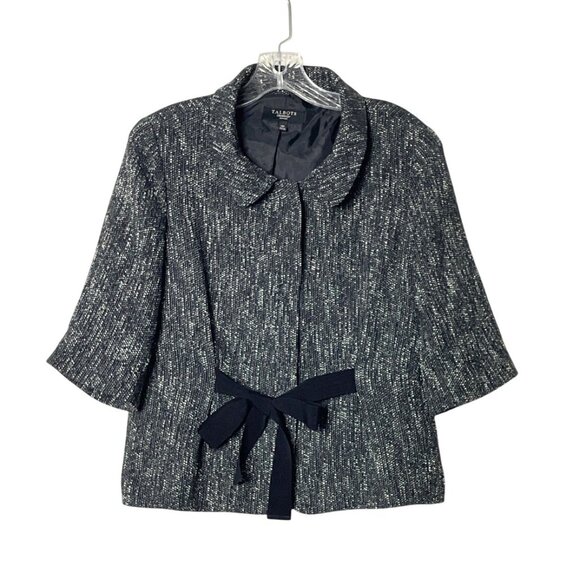 Talbots | Jackets & Coats | Talbots Petite Womens Black White Textured ...